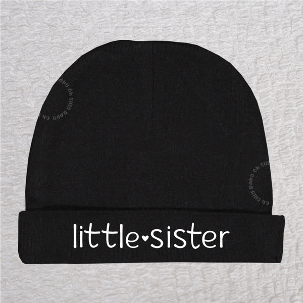 Custom Little Sister Beanie Hats | Oh Silly Baby