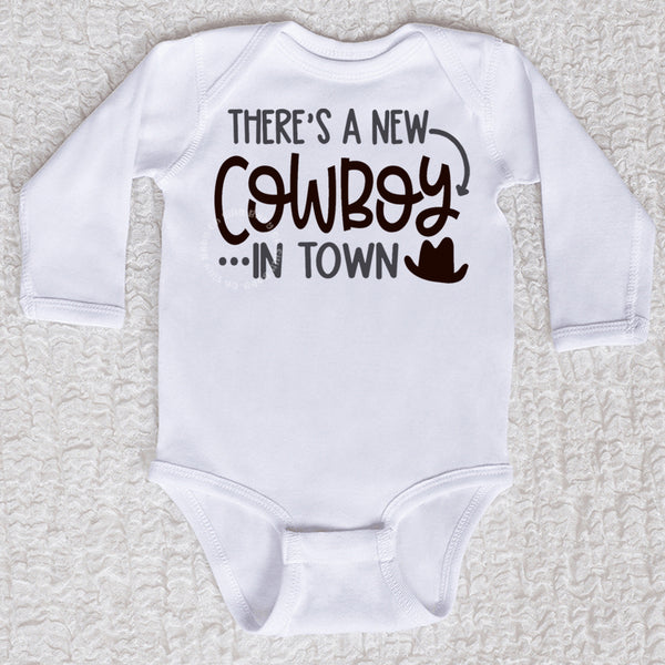 New Cowboy In Town Bodysuit | Shirt | Oh Silly Baby